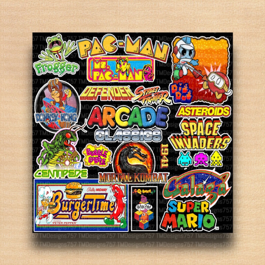 COLLAGE - ARCADE CLASSICS 2; Classic Arcade Games; Tumbler ...