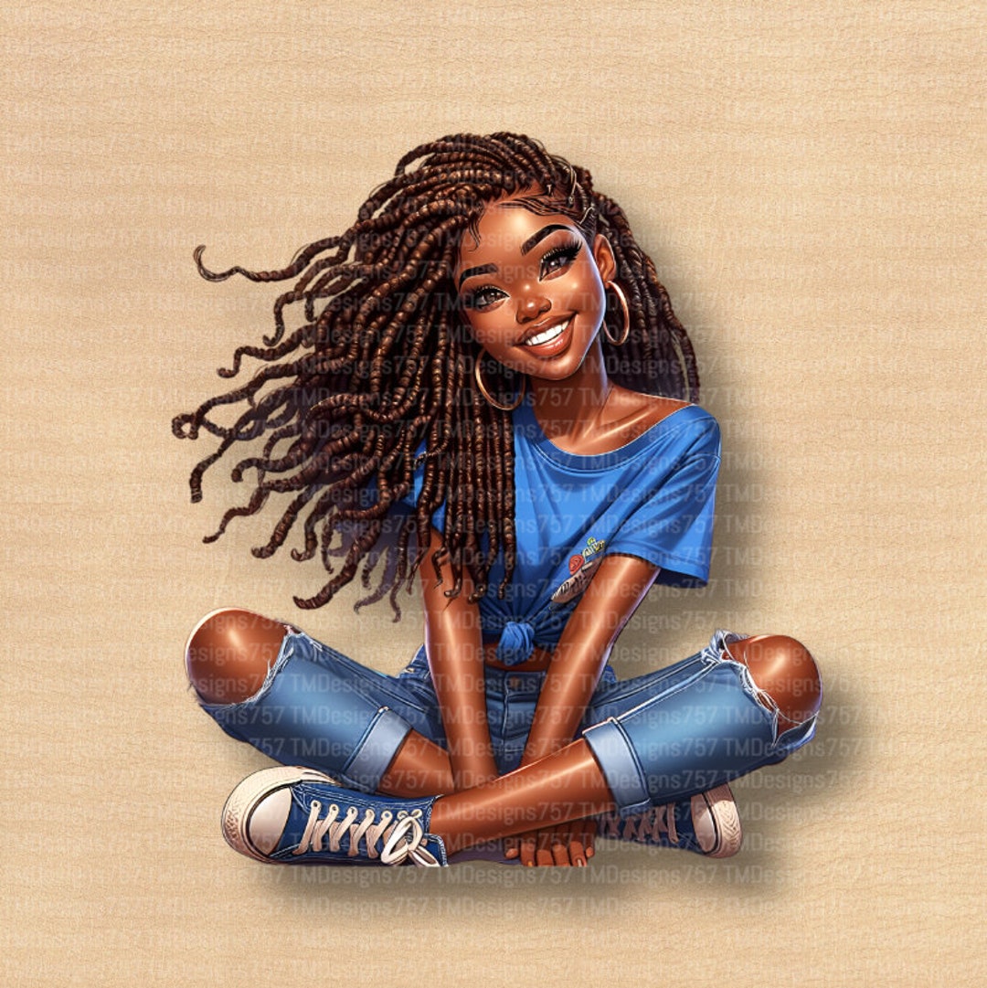 PNG - African-american Woman; Braids; Journals; Planners; Tumblers ...