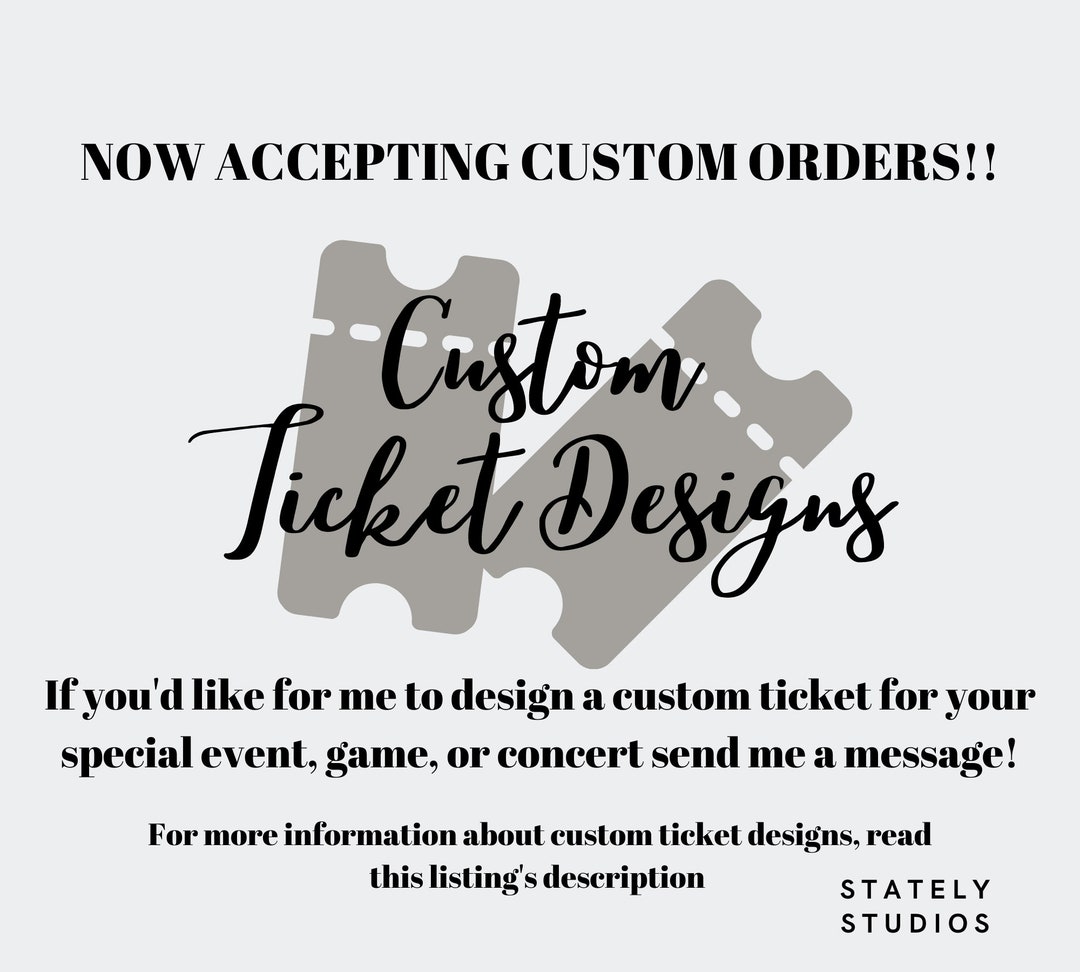 Custom Surprise Ticket Gift, Custom Concert Ticket, Father's Day Gift ...