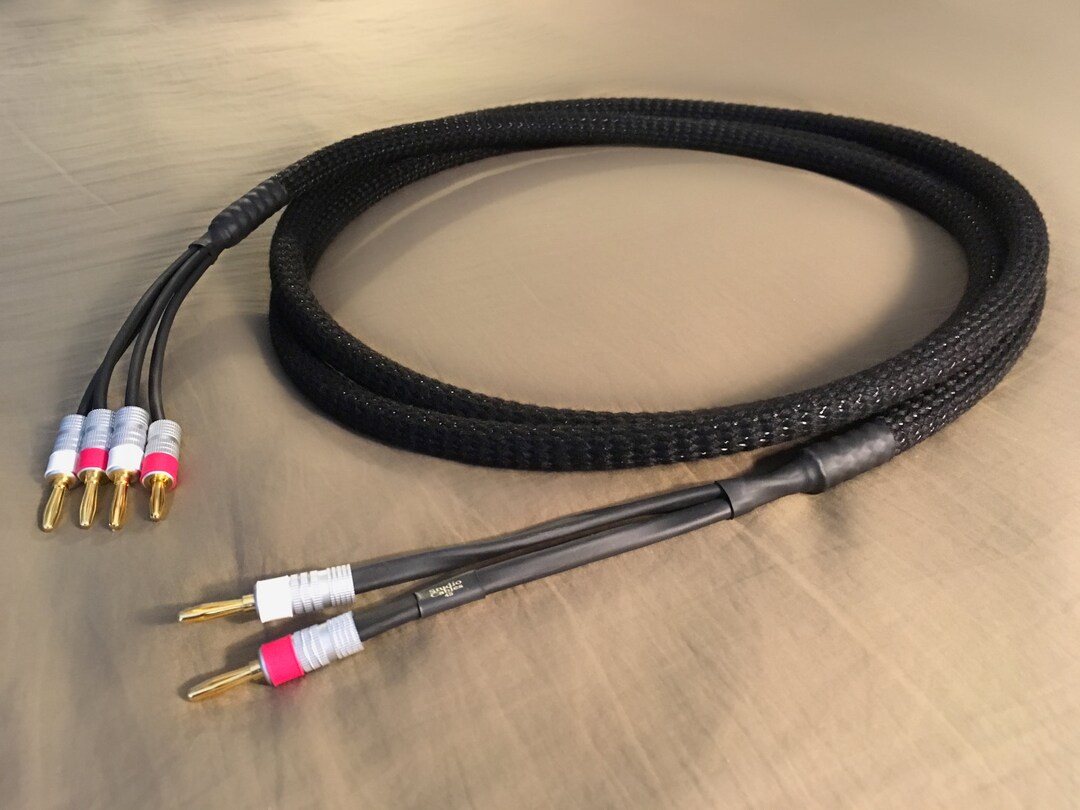 Studio Cables 4S Audiophile Bi-wire Speaker Cables Black Pair - Etsy