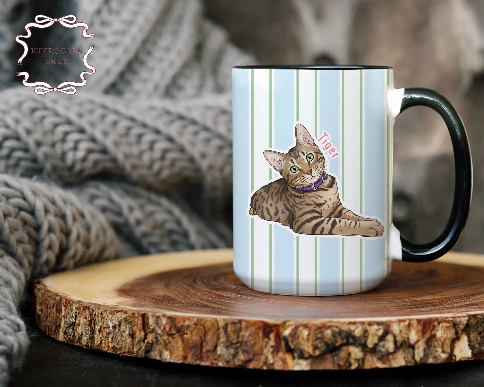 Personalized Pet Mug, Custom Pet Photo Coffee Mug, Pet Line Drawing Mug ...
