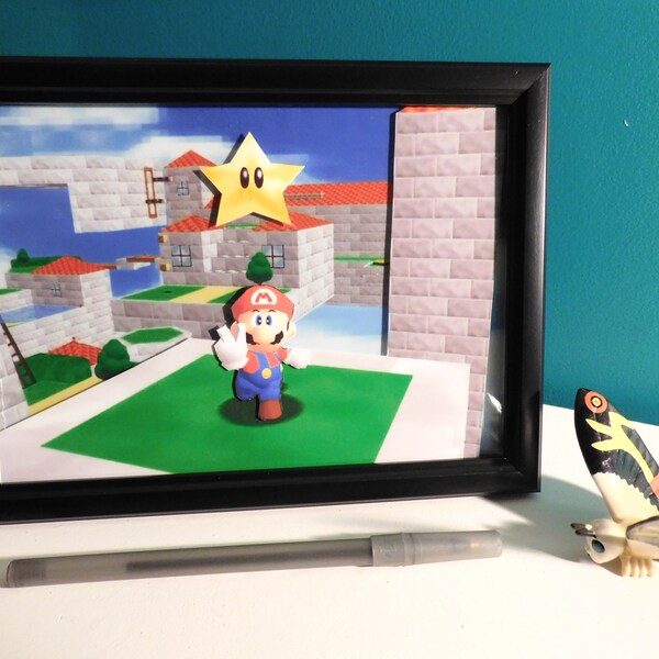 Mario Shadow Box - Etsy