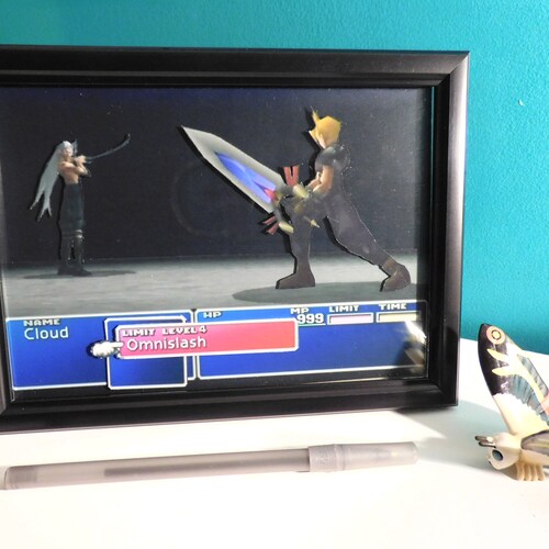 Final Fantasy VII cloud 3D Shadow Box for Gamers - Etsy