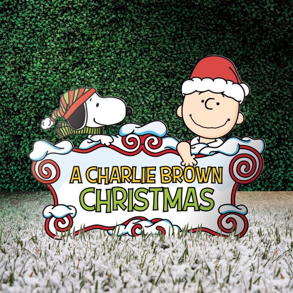 Peanuts Christmas Yard Art - Etsy