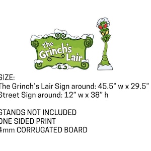 Grinch Yard Sign, Grinch Lair Yard Decoration: Whoville Grinch Lair ...