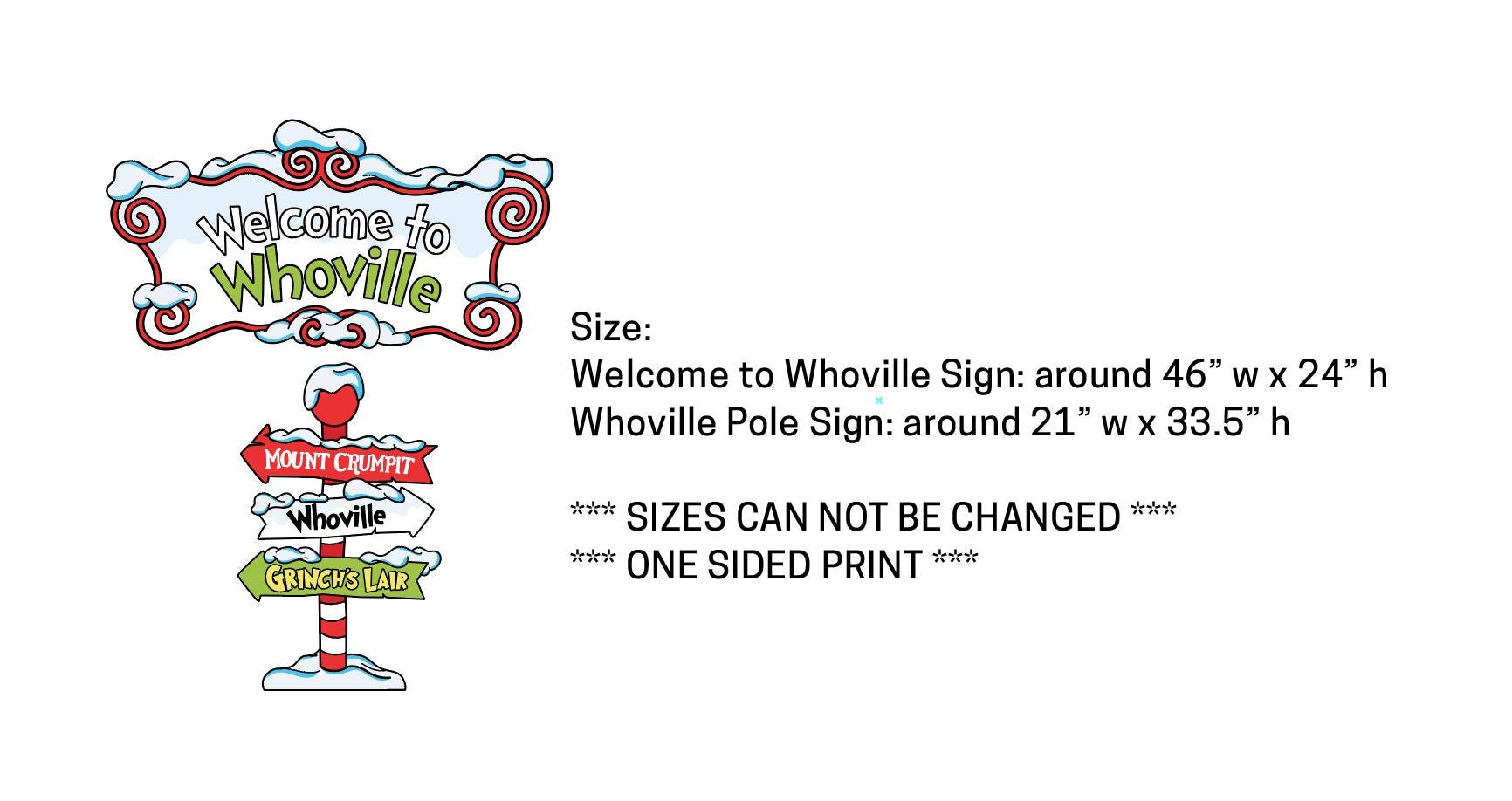 Grinch Welcome to Whoville Yard Sign, Christmas Decor, Grinch Yard Sign ...