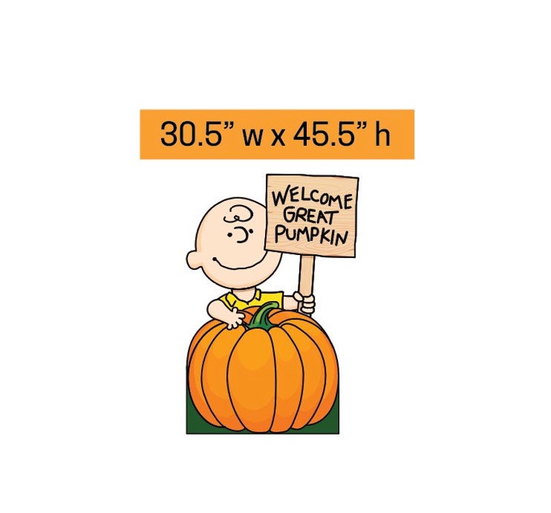 Peanuts Great Pumpkin Yard Sign: Charlie Brown Decoration - Etsy