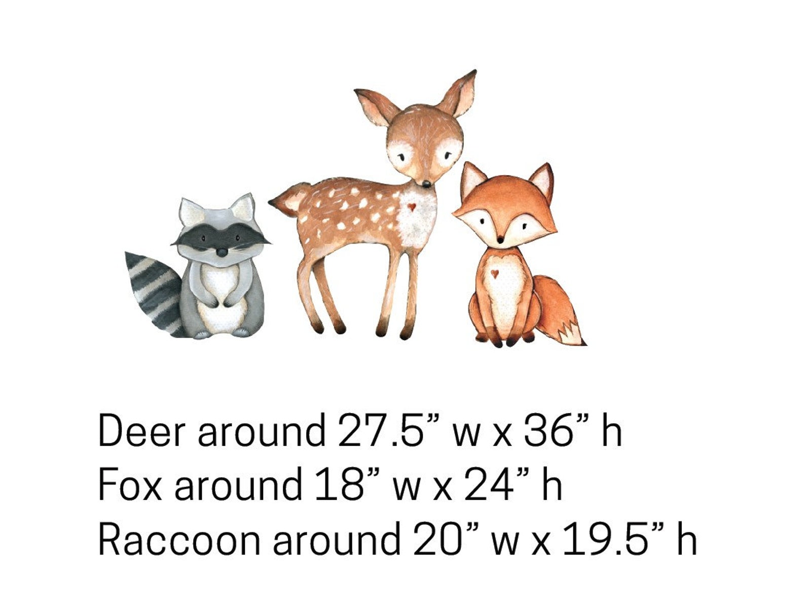 Woodland Cutouts, Deer Fox Raccoon, Wild One Birthday Party, Wilderness ...