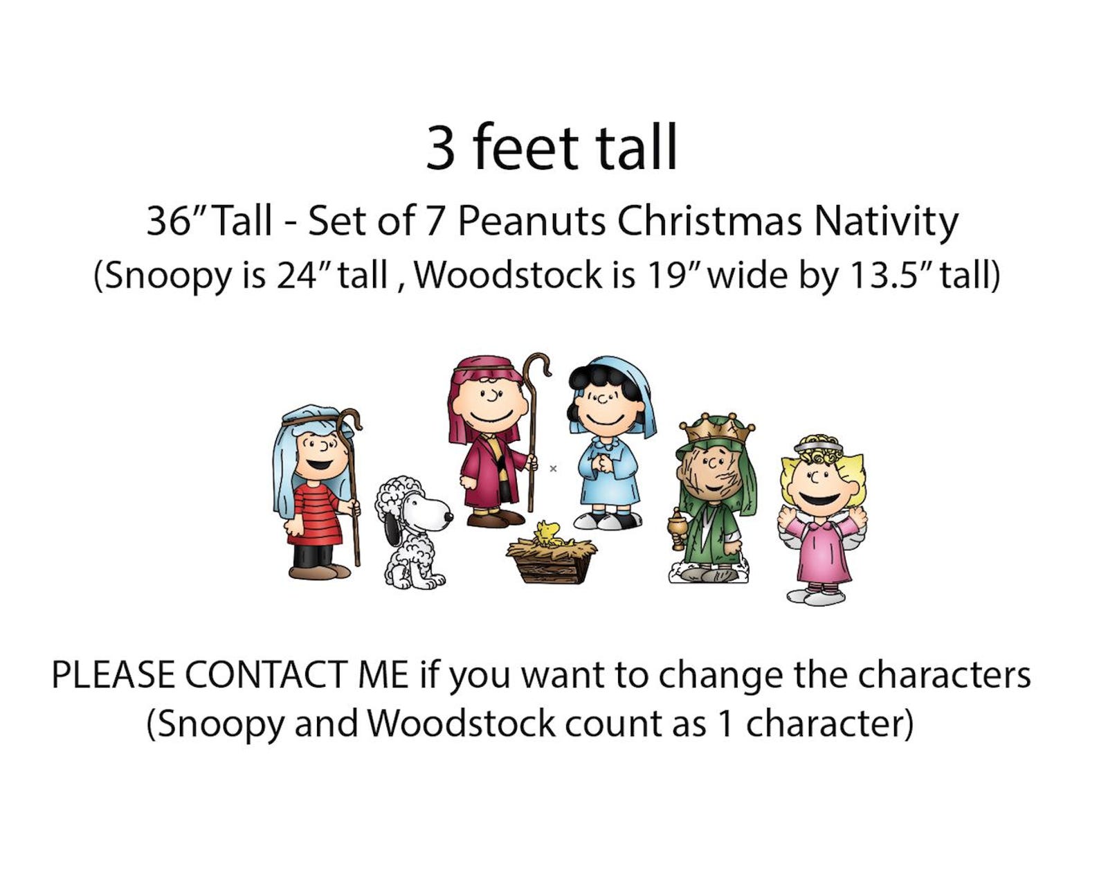 Peanuts Nativity Set, Charlie Brown Christmas Yard Cutouts - Etsy