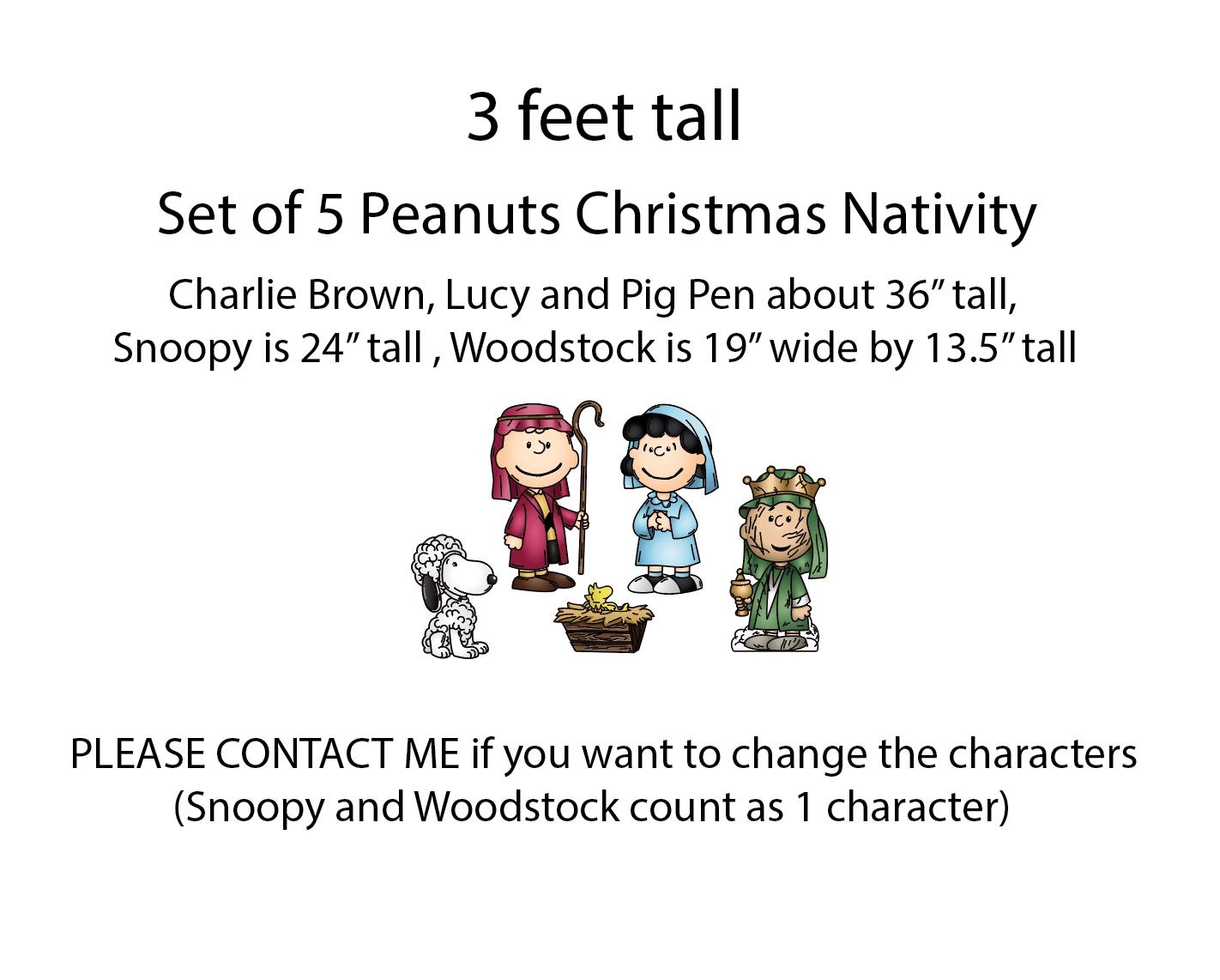 Peanuts Nativity Set, Charlie Brown Christmas Yard Cutouts - Etsy