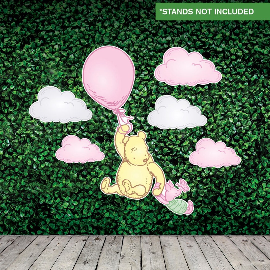 Classic Pooh Cutouts, Baby Shower, Winnie the Pooh Balloon, Pooh ...