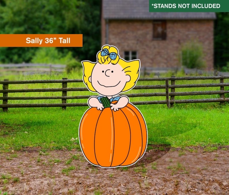 Peanuts Halloween Yard Art, Great Pumpkin Cutouts, Lawn Sign - Etsy