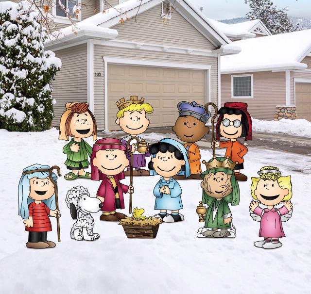 Peanuts Nativity Set, Charlie Brown Christmas Yard Cutouts - Etsy