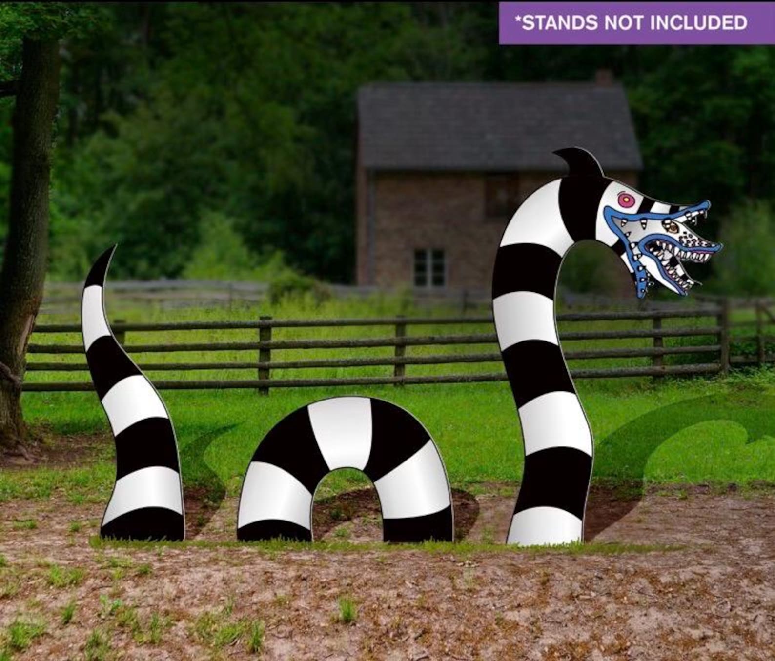 Beetlejuice Yard Art, Sandworm Yard Decoration, Halloween Yard Signs ...