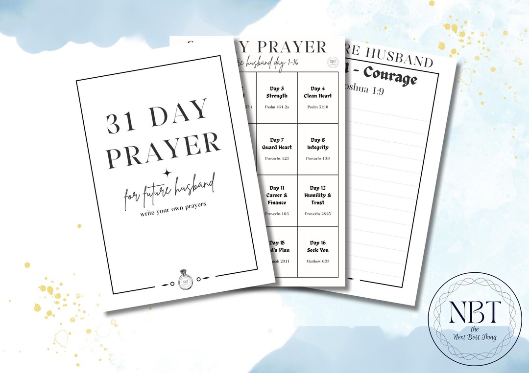 Prayer Plan for Future Husband - Write Own Prayers - Etsy