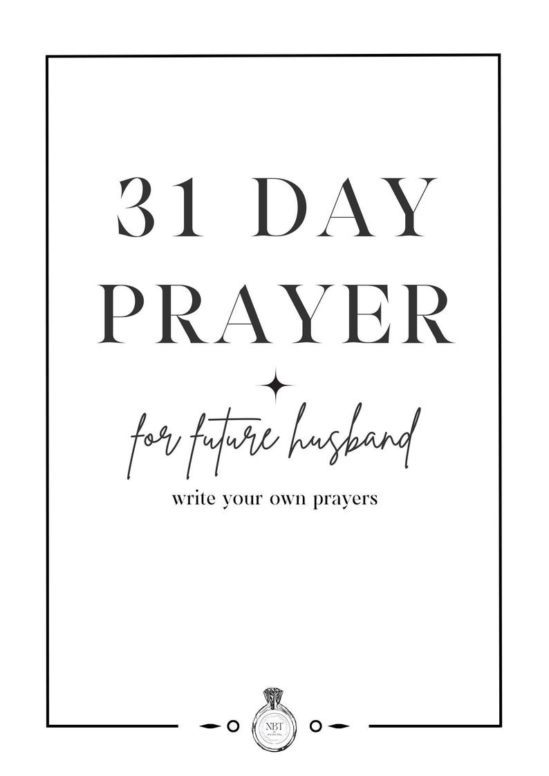 Prayer Plan for Future Husband - Write Own Prayers - Etsy
