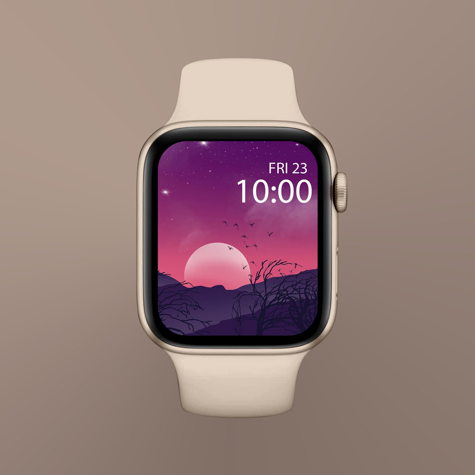 Apple Watch Wallpaper Red Sky at Morning, Purple Apple Watch Wallpaper ...