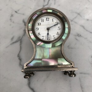 Mother of Pearl Decorated Alarm Clock. - Etsy