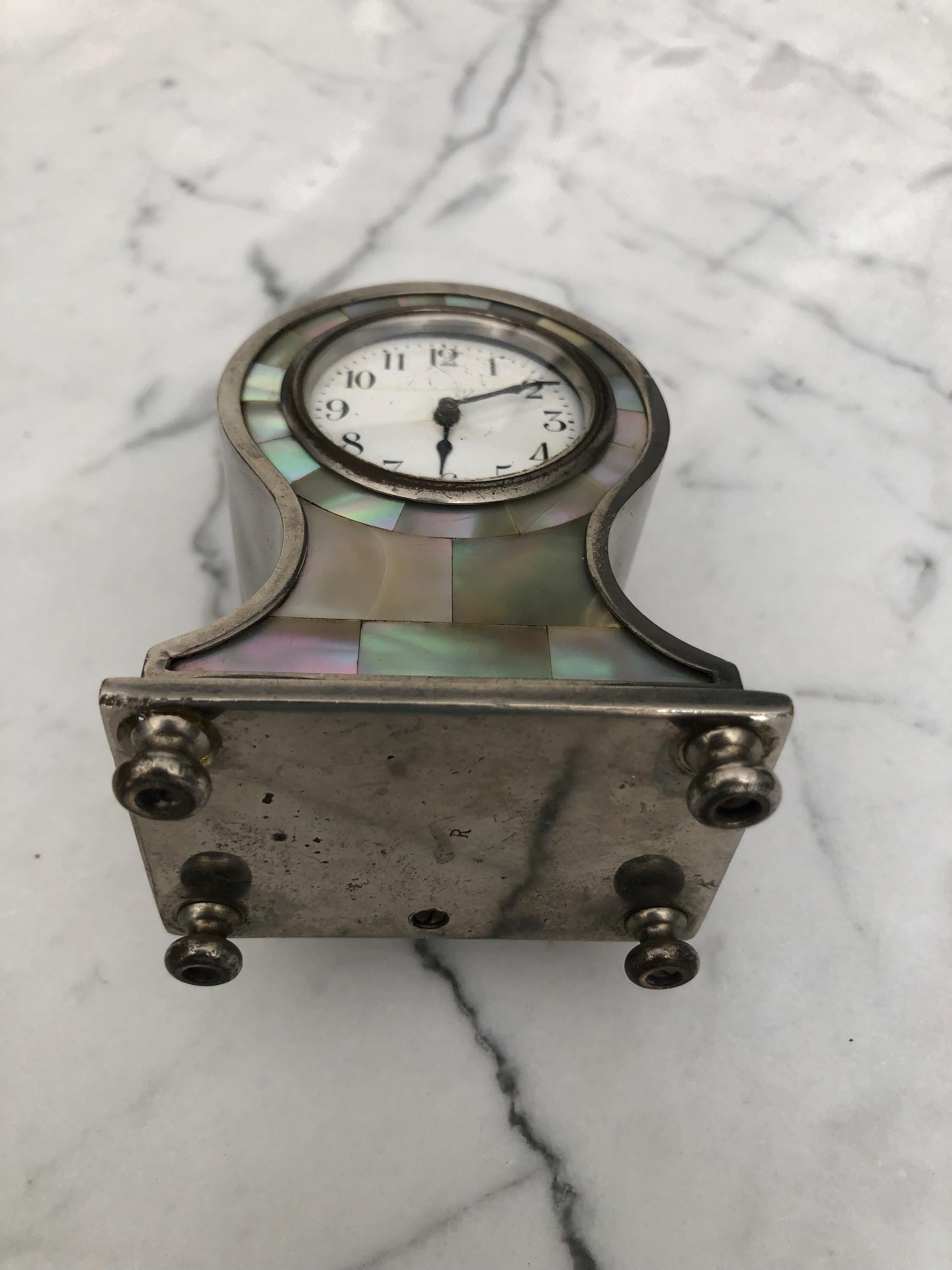 Mother of Pearl Decorated Alarm Clock. - Etsy