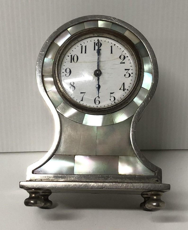 Mother of Pearl Decorated Alarm Clock. - Etsy