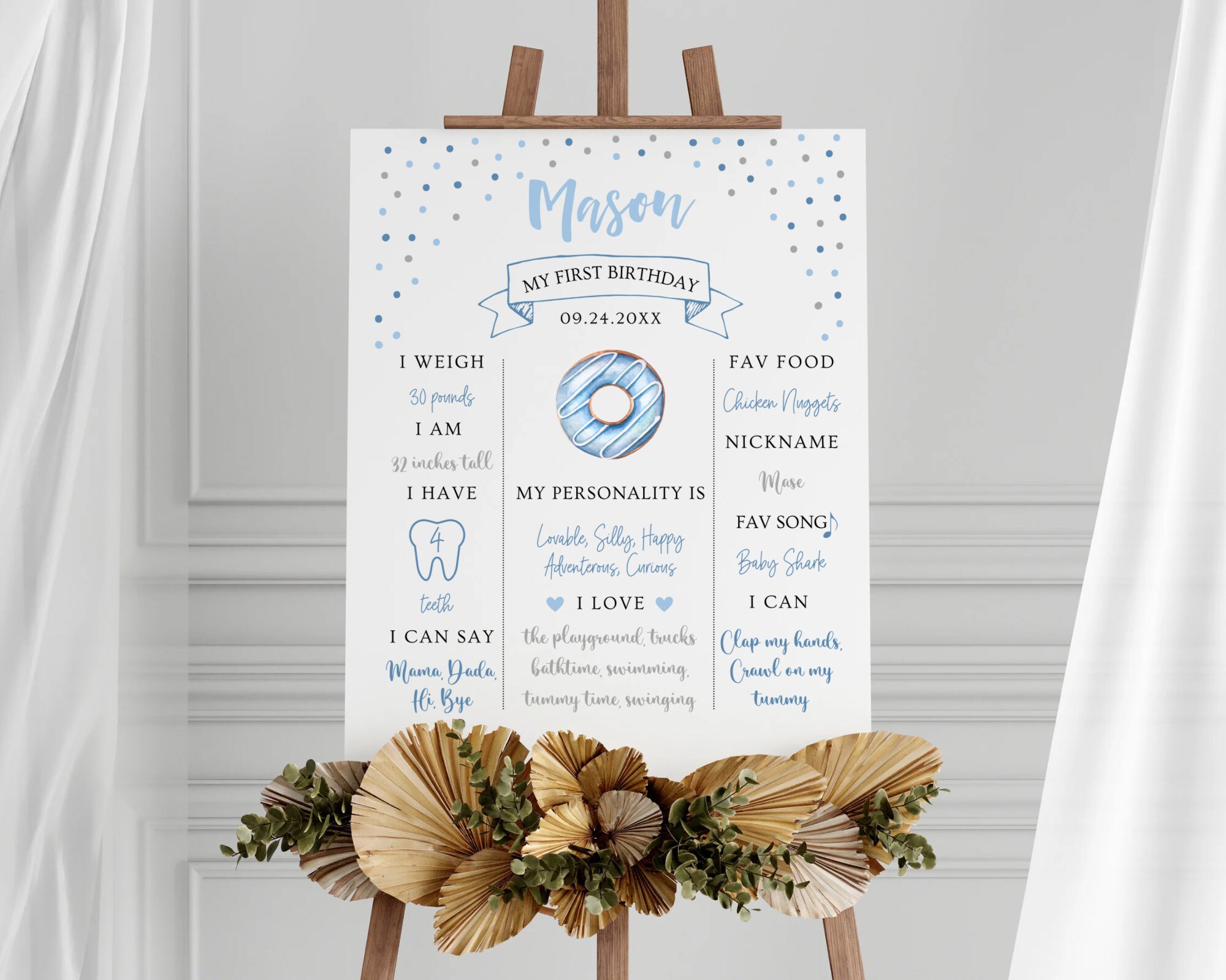 Milestones Birthday Sign, Boys Birthday Party Sign, Printable Sign ...