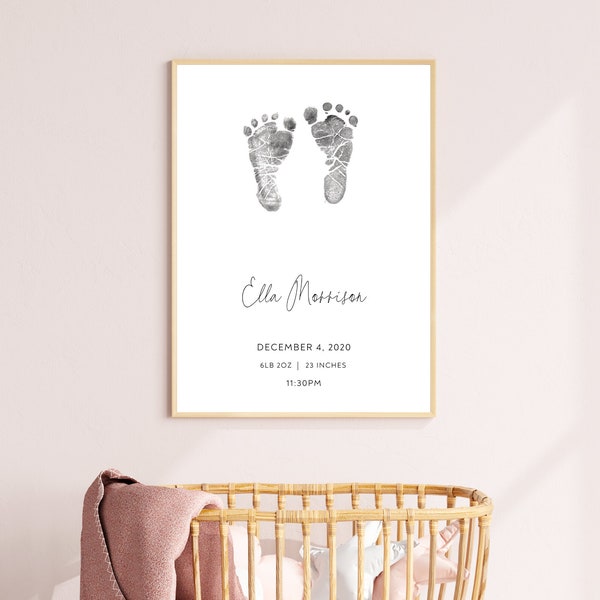Birth Stats Wall Art - Etsy