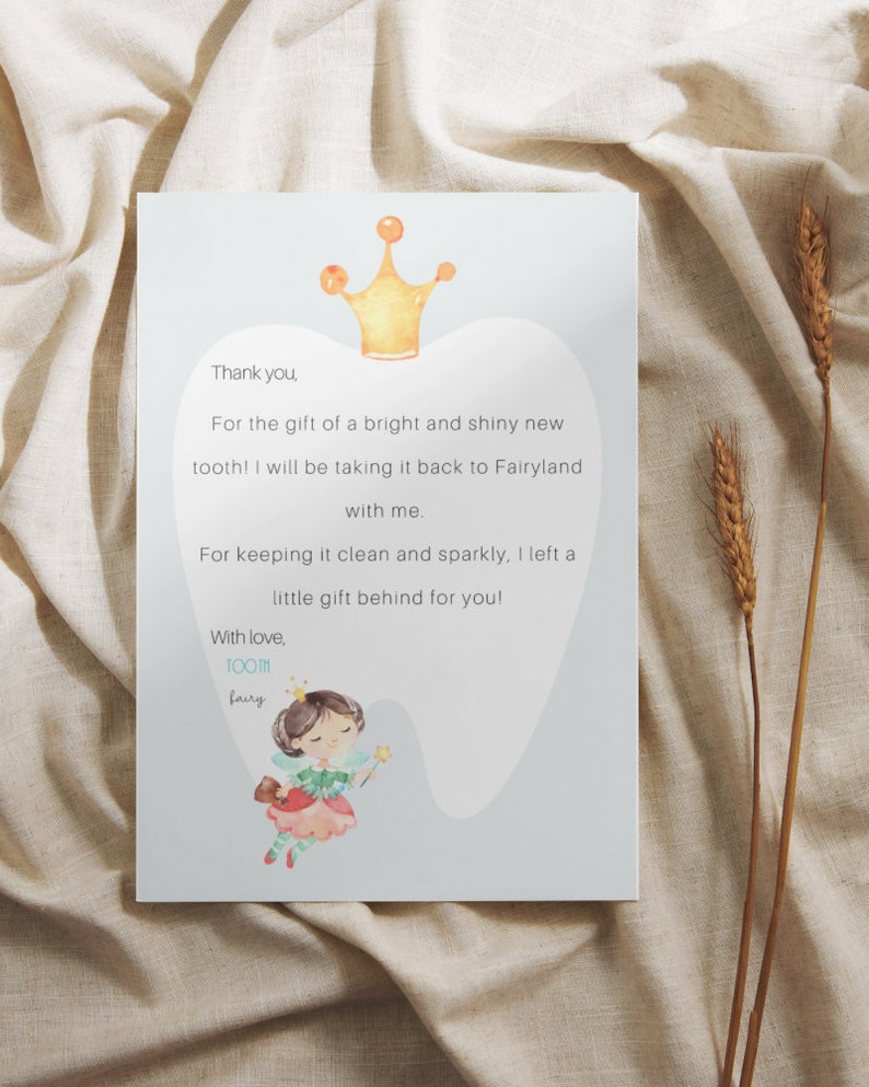 Letter From Tooth Fairy, Tooth Fairy Note, Lost Tooth Letter, Tooth ...