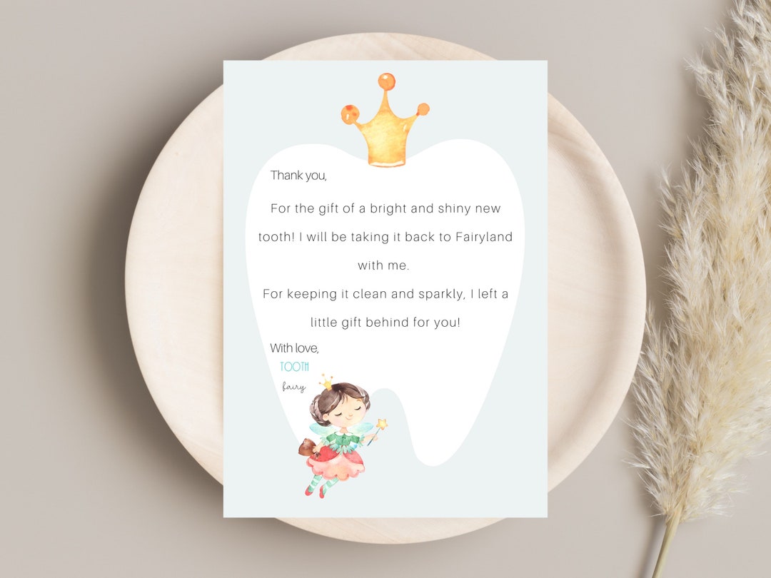 Letter From Tooth Fairy Tooth Fairy Note Lost Tooth Letter - Etsy
