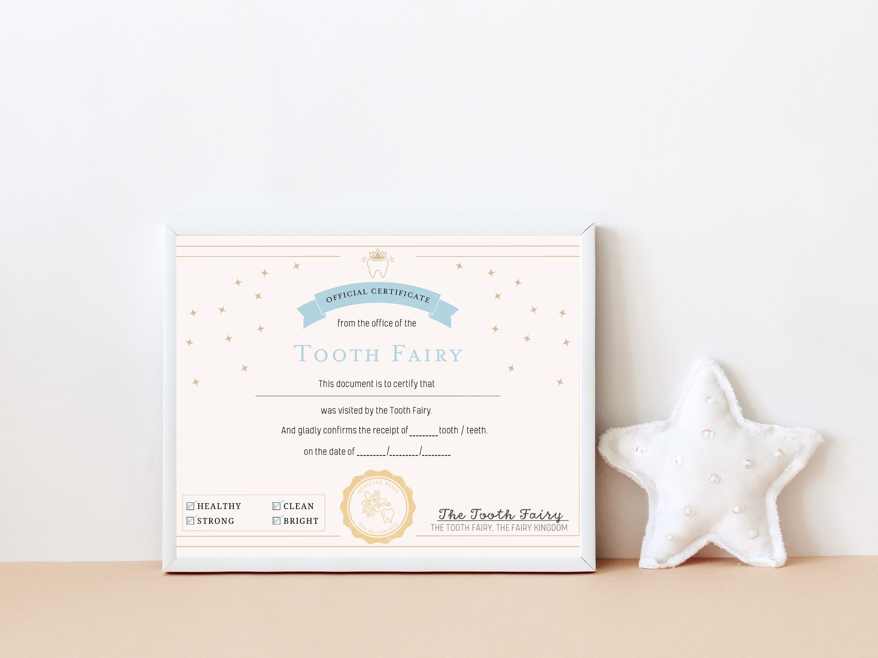 Tooth Fairy Award Certificate, Tooth Fairy Note, Tooth Fairy Receipt ...