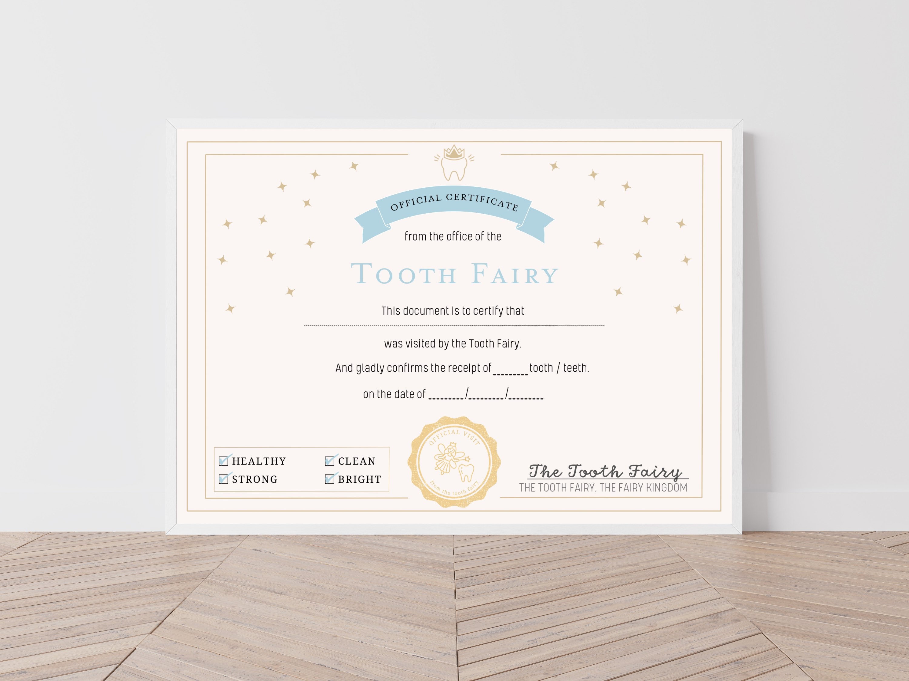 Tooth Fairy Award Certificate, Tooth Fairy Note, Tooth Fairy Receipt ...