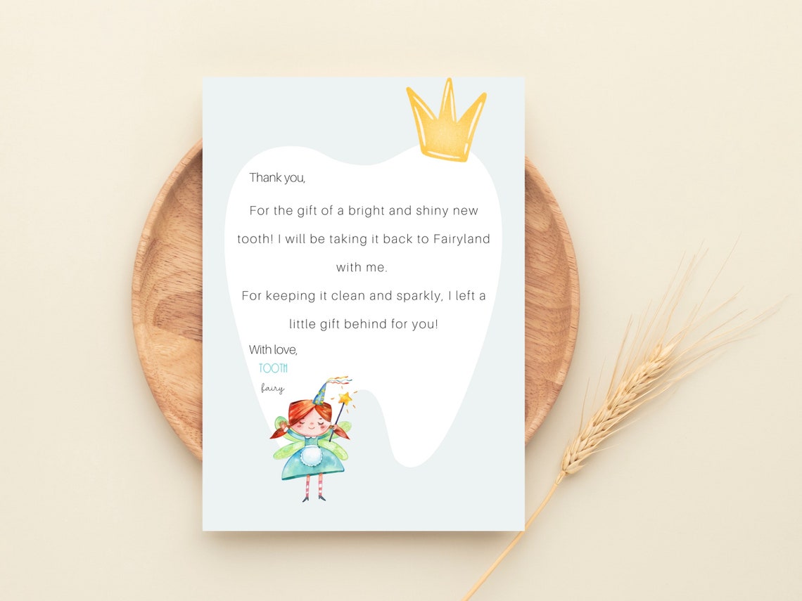 Letter From Tooth Fairy Tooth Fairy Note Lost Tooth Letter - Etsy