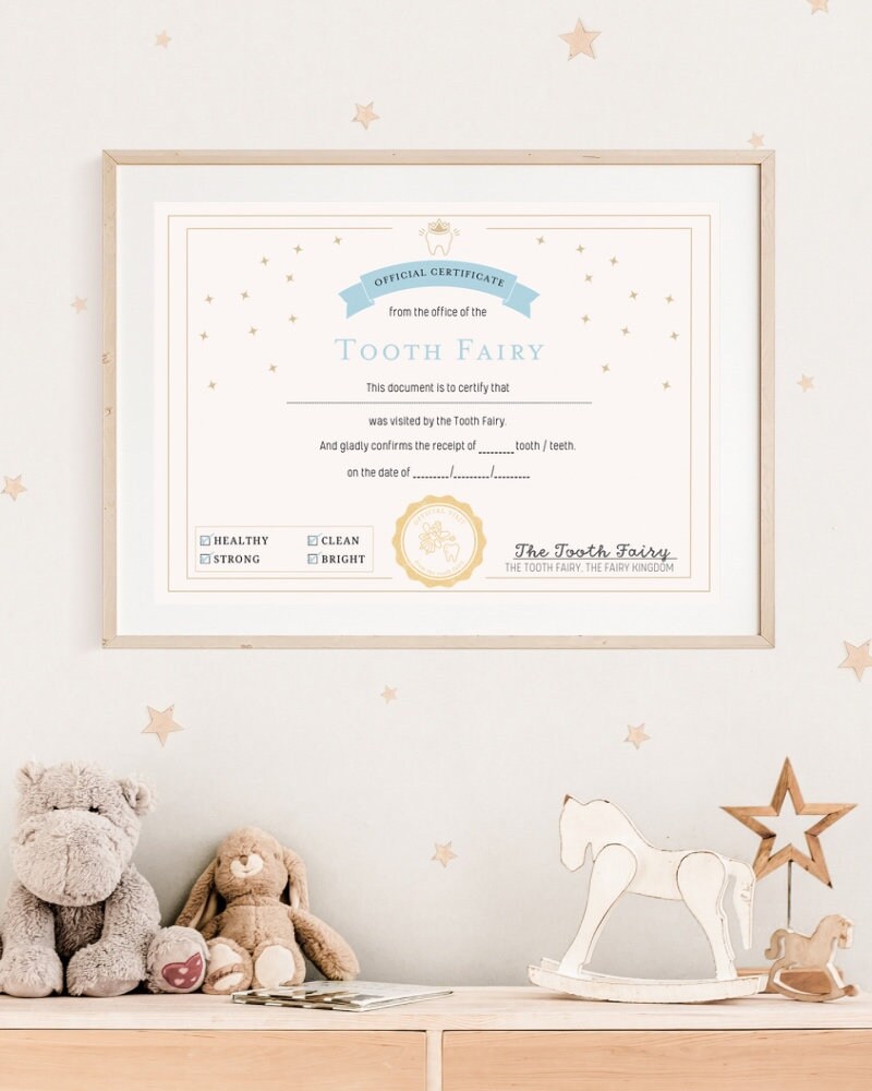 Tooth Fairy Award Certificate, Tooth Fairy Note, Tooth Fairy Receipt ...