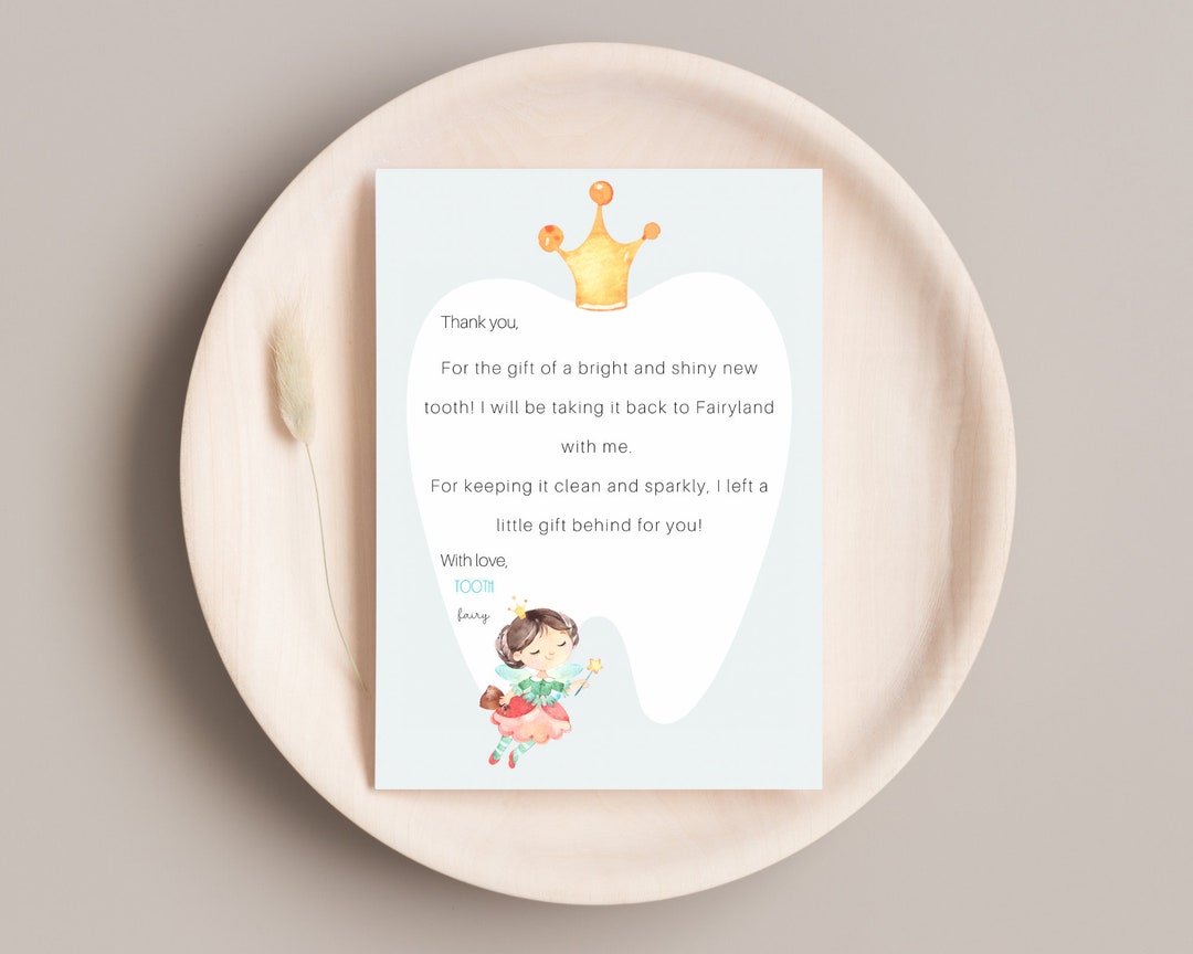 Letter From Tooth Fairy, Tooth Fairy Note, Lost Tooth Letter, Tooth ...