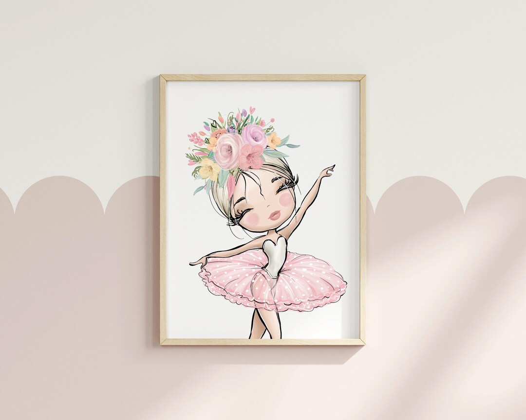Ballerina Wall Art, Girls Bedroom Prints, Ballerina Nursery Decor ...