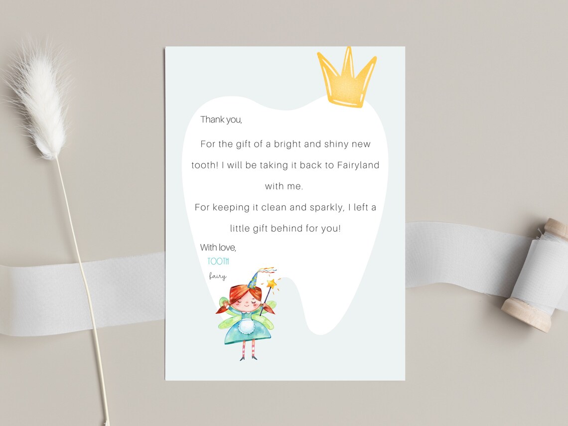 Letter From Tooth Fairy Tooth Fairy Note Lost Tooth Letter - Etsy