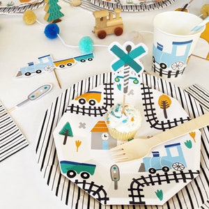 Steam Train Plates (pack of 8) | Train Birthday Party | Train Party ...