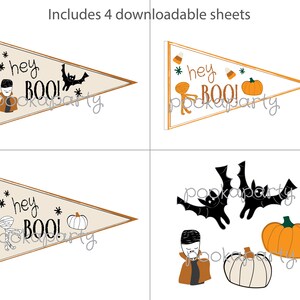 Halloween Pennant Flag Printables Halloween Flag Printables Halloween ...