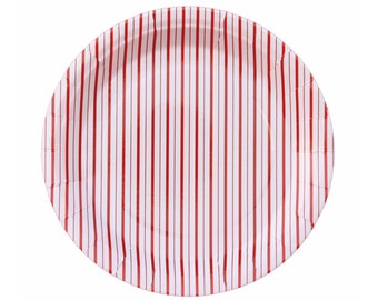 Black Stripes Large Paper Plates Set of 8 Striped Paper | Etsy