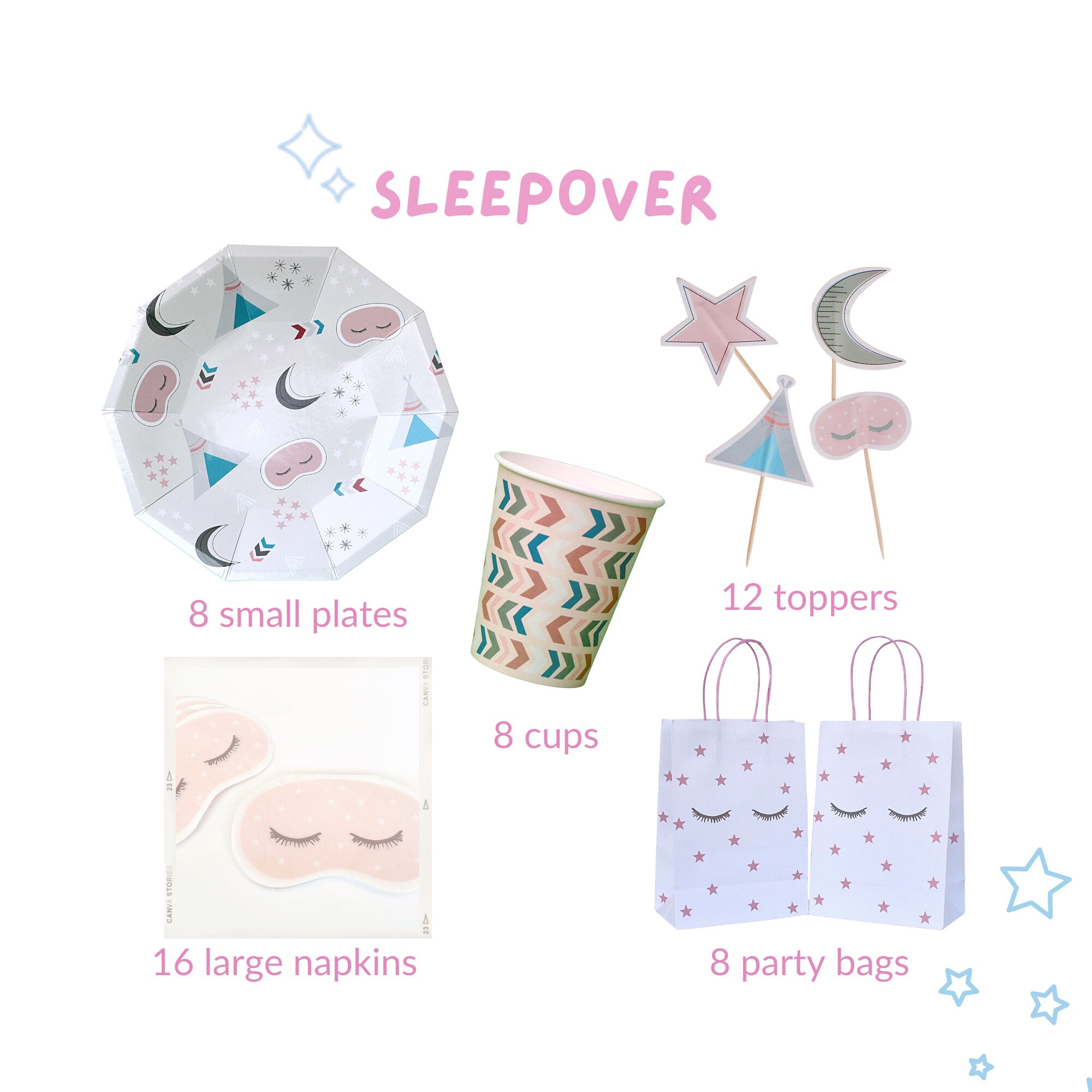 Sleepover Party Supplies in a Box Mini| Slumber Party Supplies ...