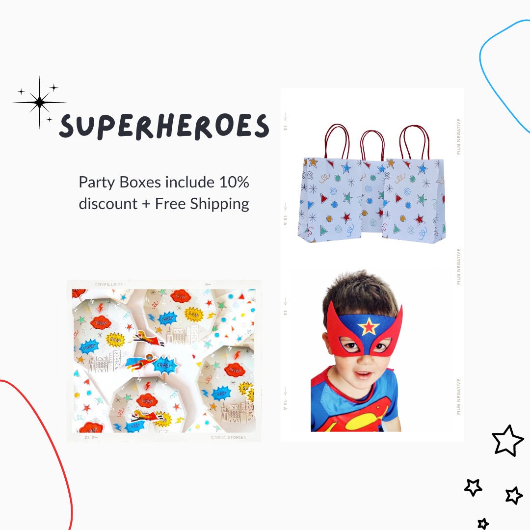 Superhero Party in a Box | Superhero Party Supplies |superhero Party ...