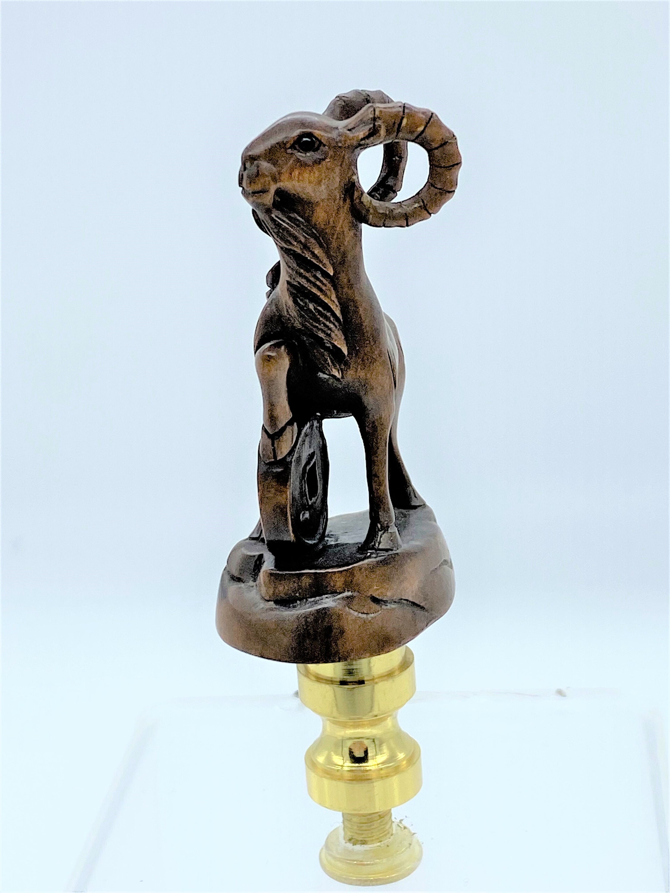 Goat Sheep Ram Wealthy Vintage Wood Netsuke Lamp Finial - Etsy