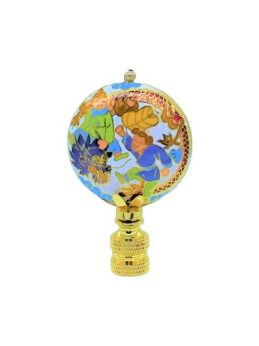 Vintage Cloisonne Children Running Lamp Finial - Etsy