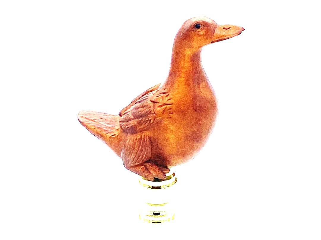 BIRD DUCK Netsuke Lamp Shade Finial - Etsy