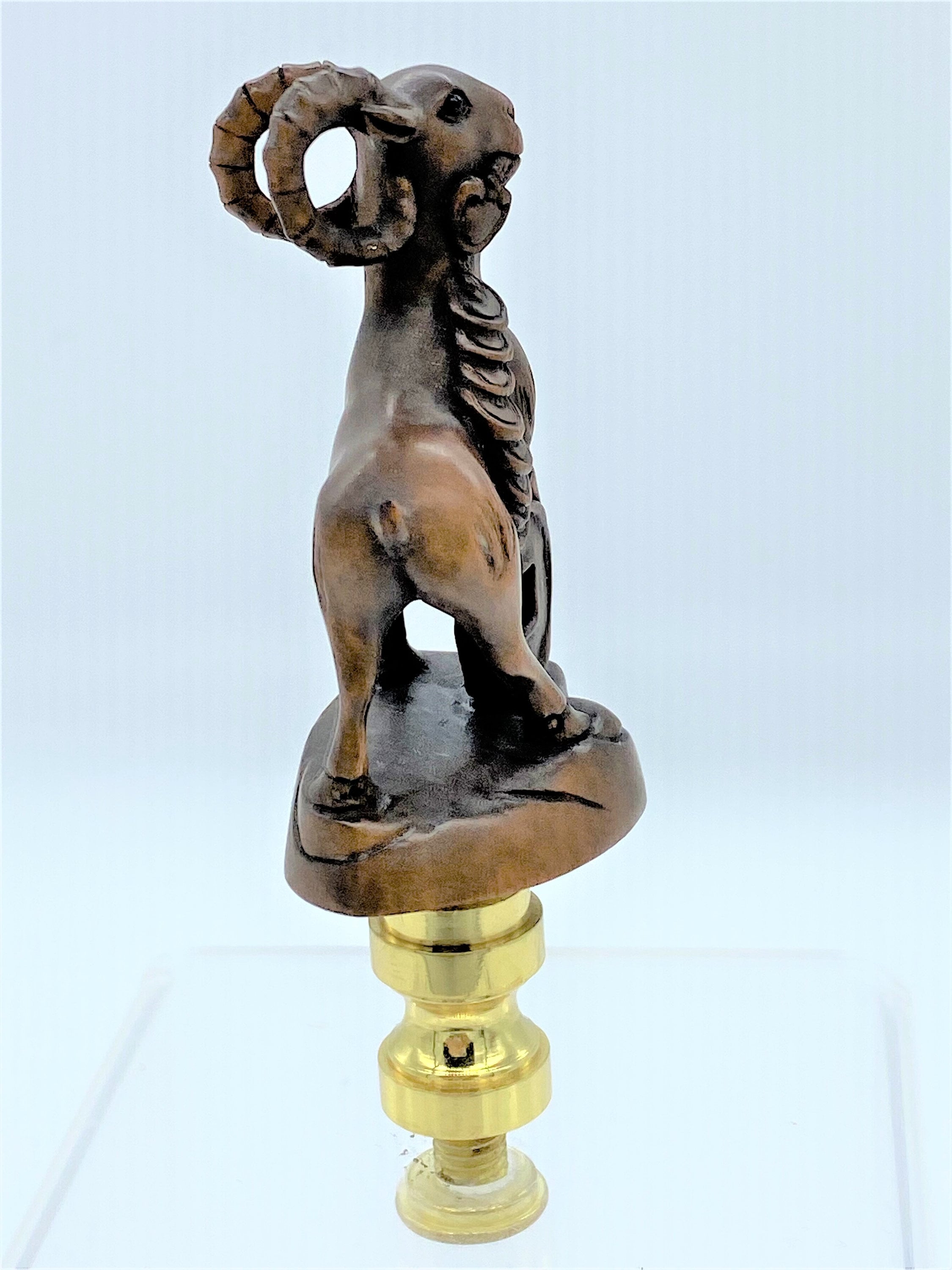 Goat Sheep Ram Wealthy Vintage Wood Netsuke Lamp Finial - Etsy