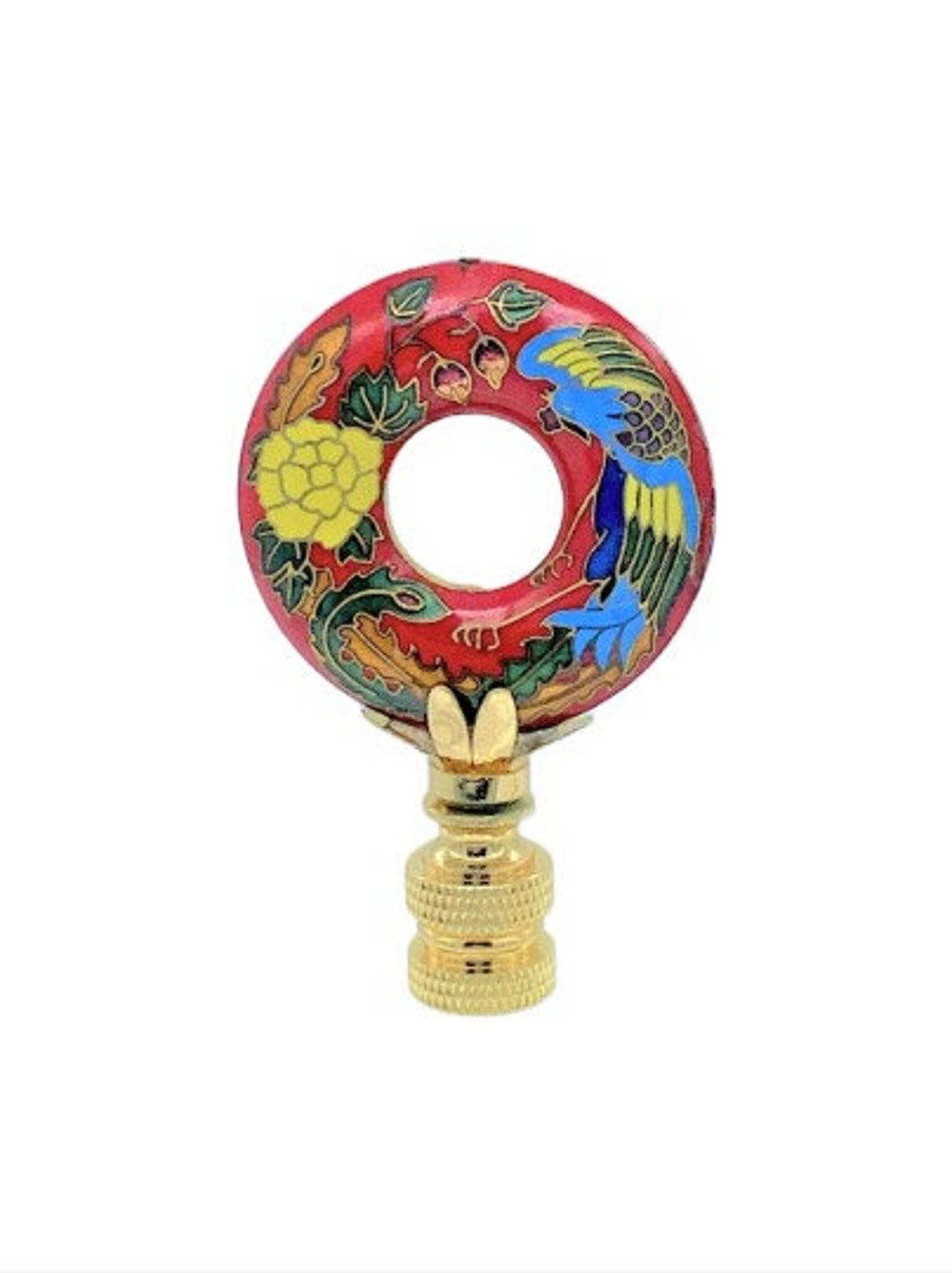 FLORAL Donut Cloisonne Champleve Lamp Shade Finial - Etsy