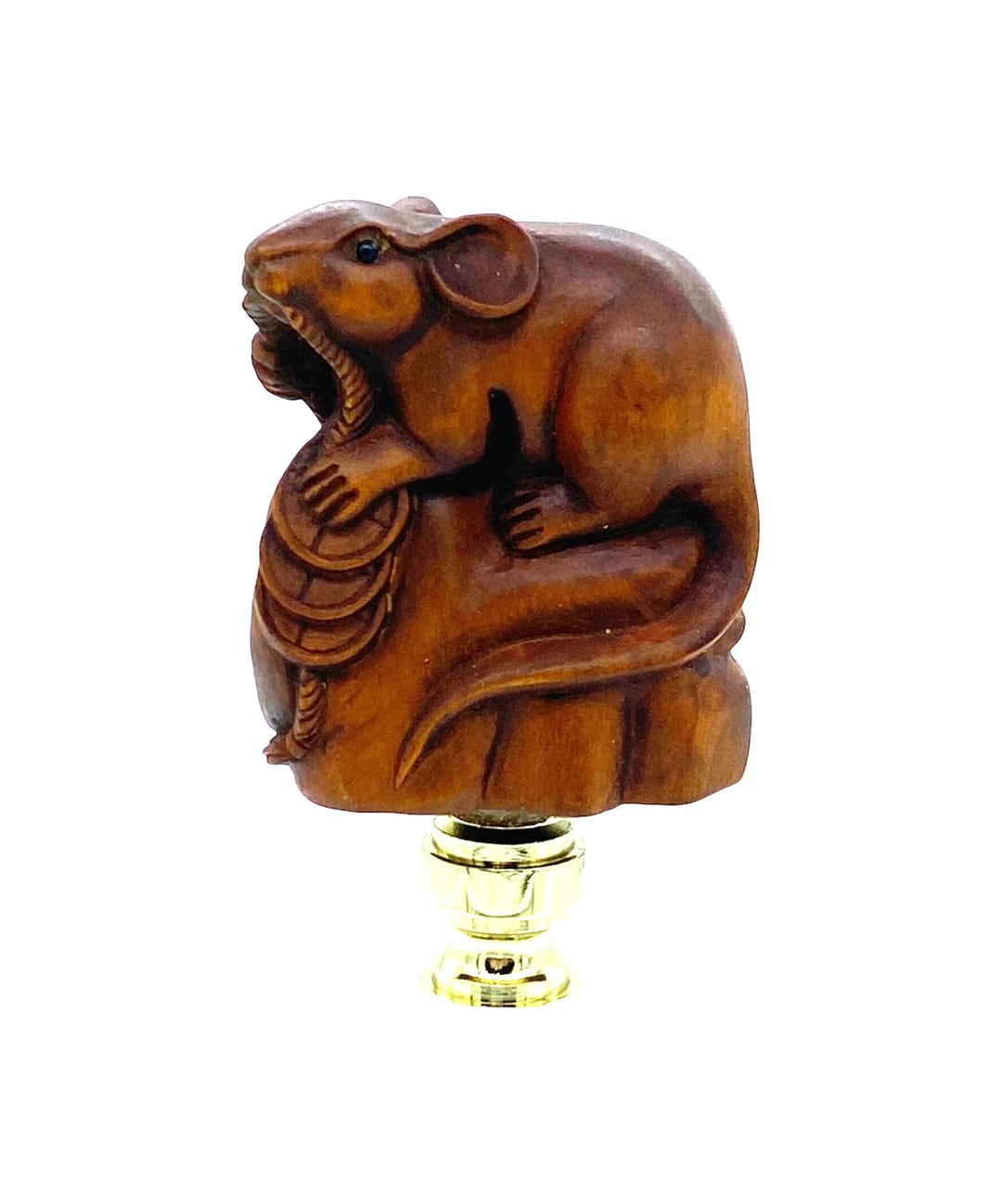 MOUSE & COINS WEALTHY Netsuke Lamp Shade Finial - Etsy