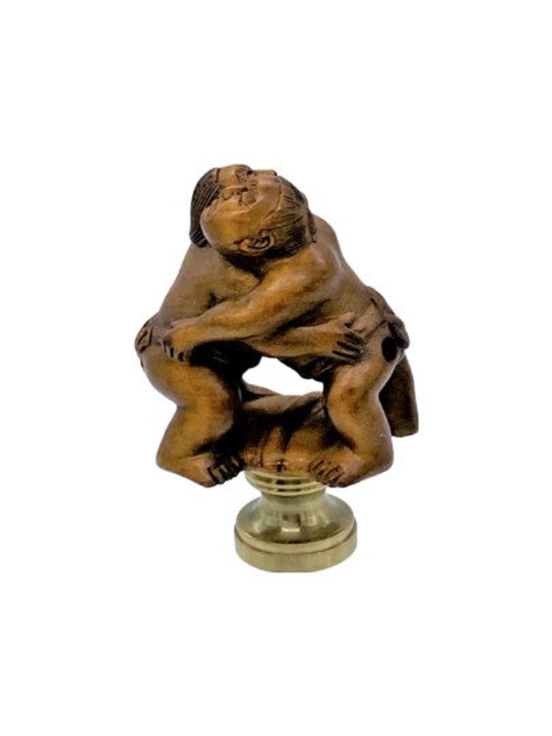 WRESTLERS Sumo Wood Netsuke Lamp Finial - Etsy