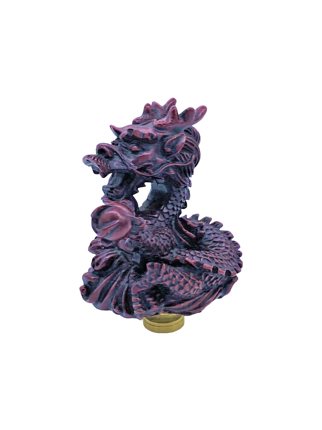 DRAGON Red & Large Netsuke Lamp Shade Finial - Etsy