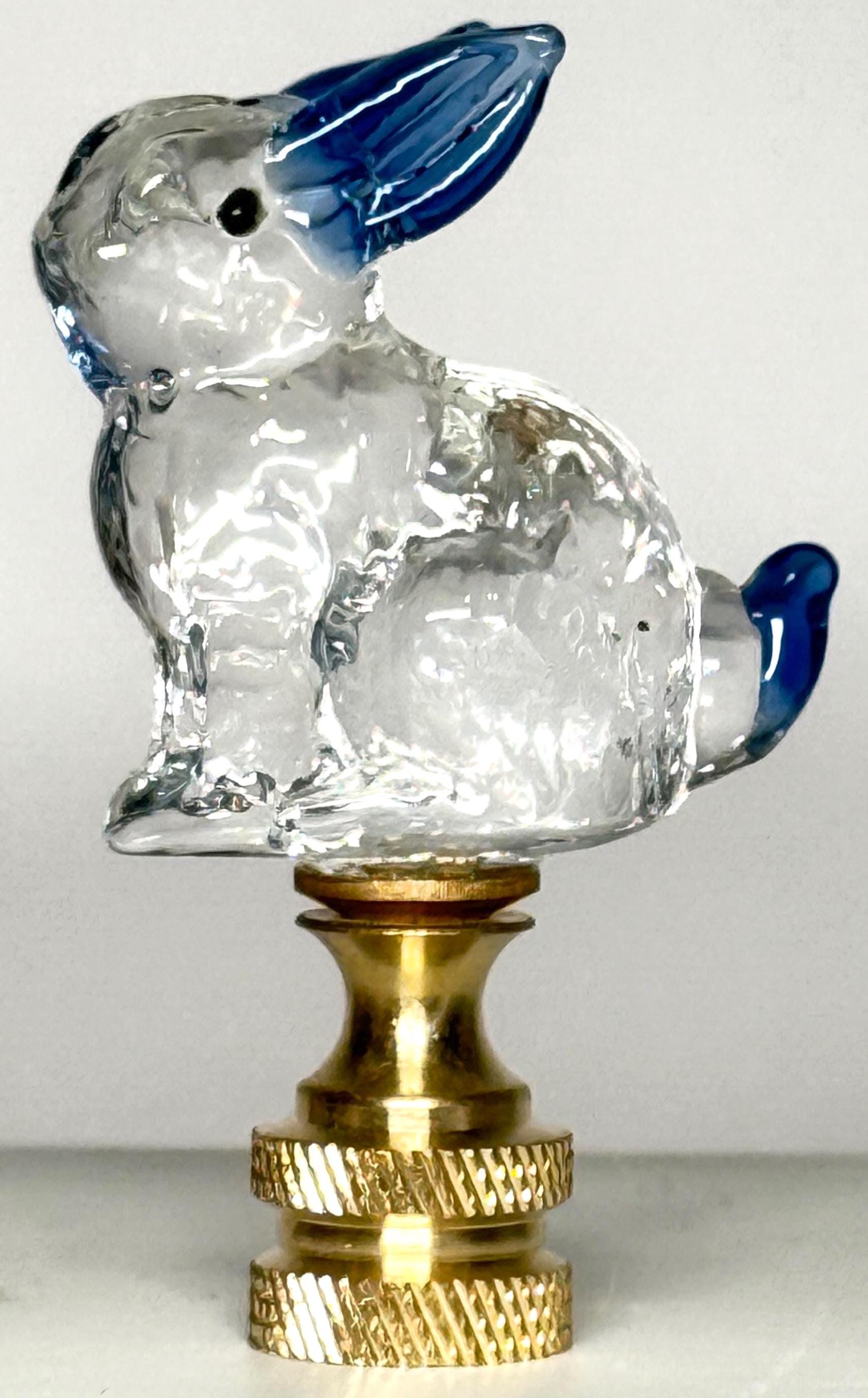 RABBIT BUNNY Glass Blown Lamp Shade Finial - Etsy