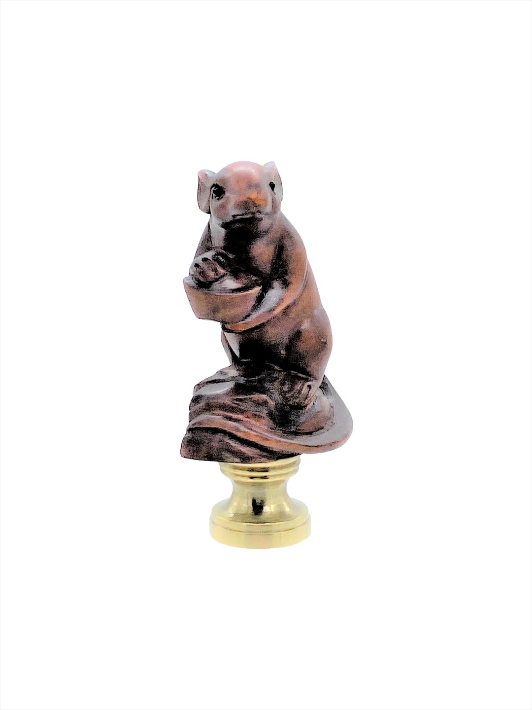 Lamp Finial MOUSE & COIN Netsuke Lamp Finial - Etsy